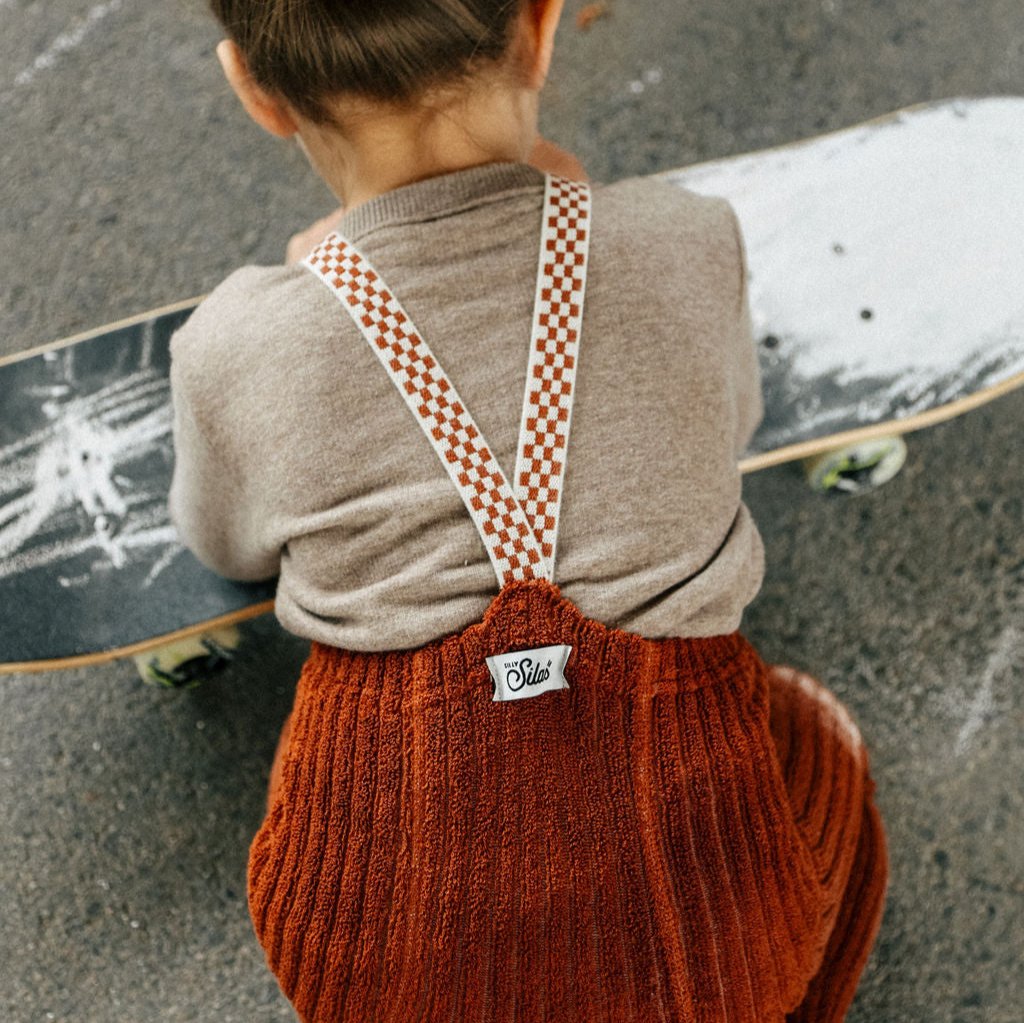 CHEQUERED FOOTLESS GRANNY TEDDY SILLY SILAS TIGHTS CINNAMON – River ...